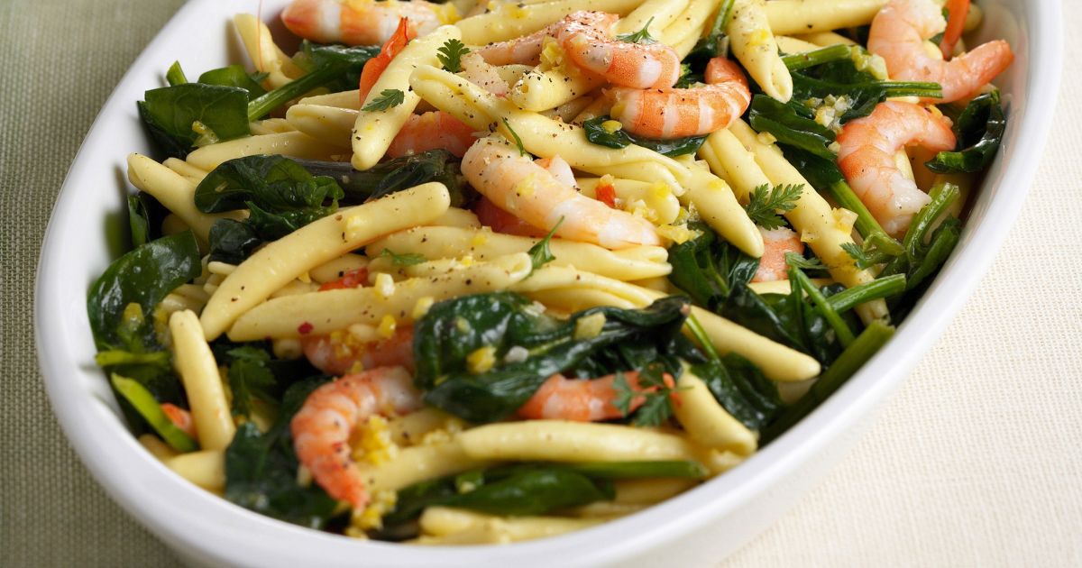 Ricetta Maccheroni con spinaci e gamberi - Donna Moderna