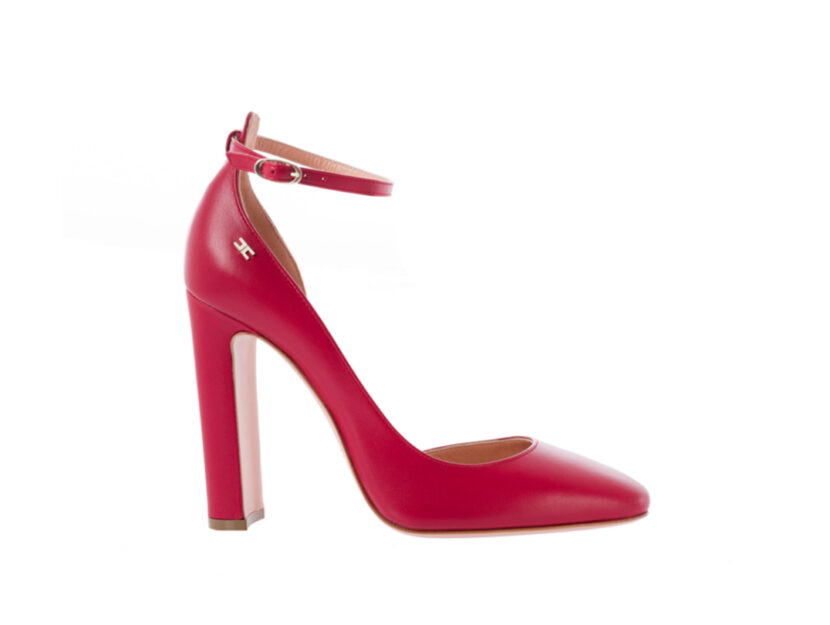 Scarpe rosse da donna: in vernice, basse, con tacco medio, largo basso ...