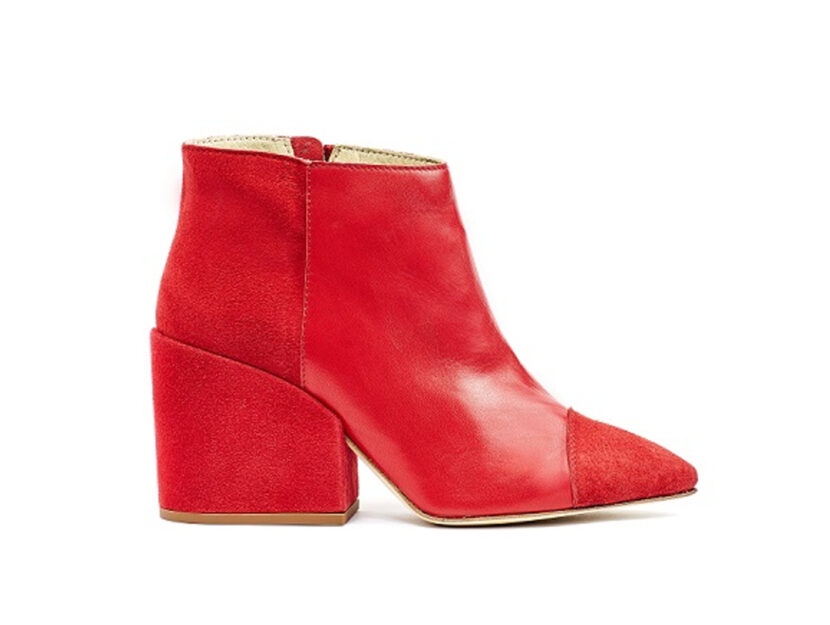 Scarpe rosse da donna: in vernice, basse, con tacco medio, largo basso ...