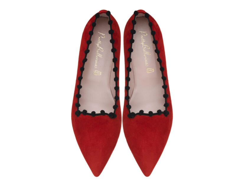 Scarpe rosse da donna: in vernice, basse, con tacco medio, largo basso ...