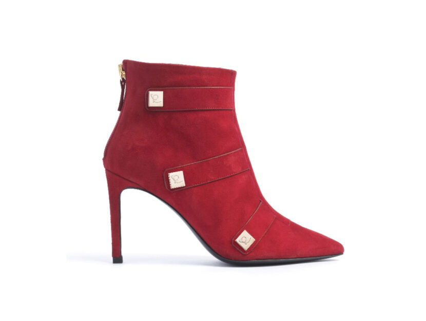 Scarpe rosse da donna: in vernice, basse, con tacco medio, largo basso ...