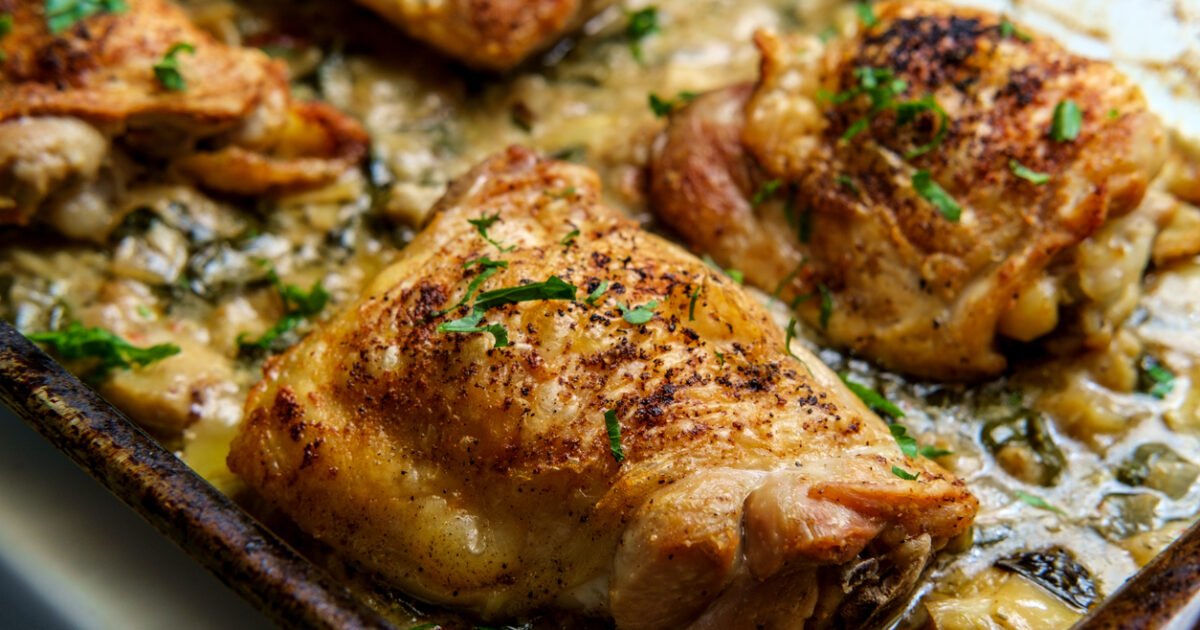 Pollo al sugo di carciofi e profumo d'arancia: ricetta facile e veloce ...